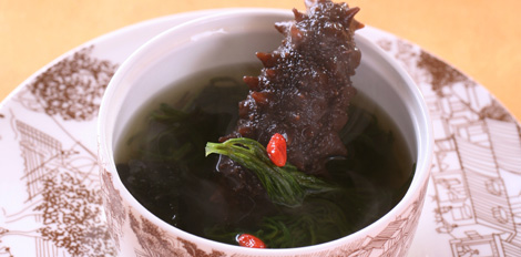Double-Boiled Sea Cucumber with Tea Sprout and Wolfberry Recipe | Shang ...